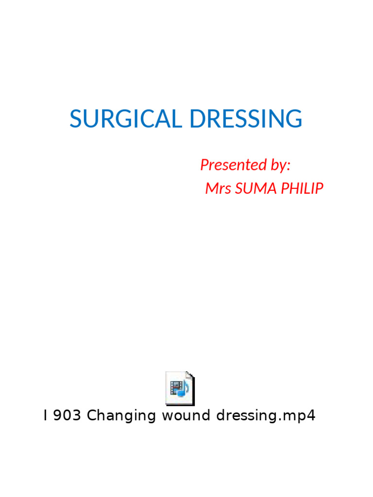 Surgical Dressing | PDF