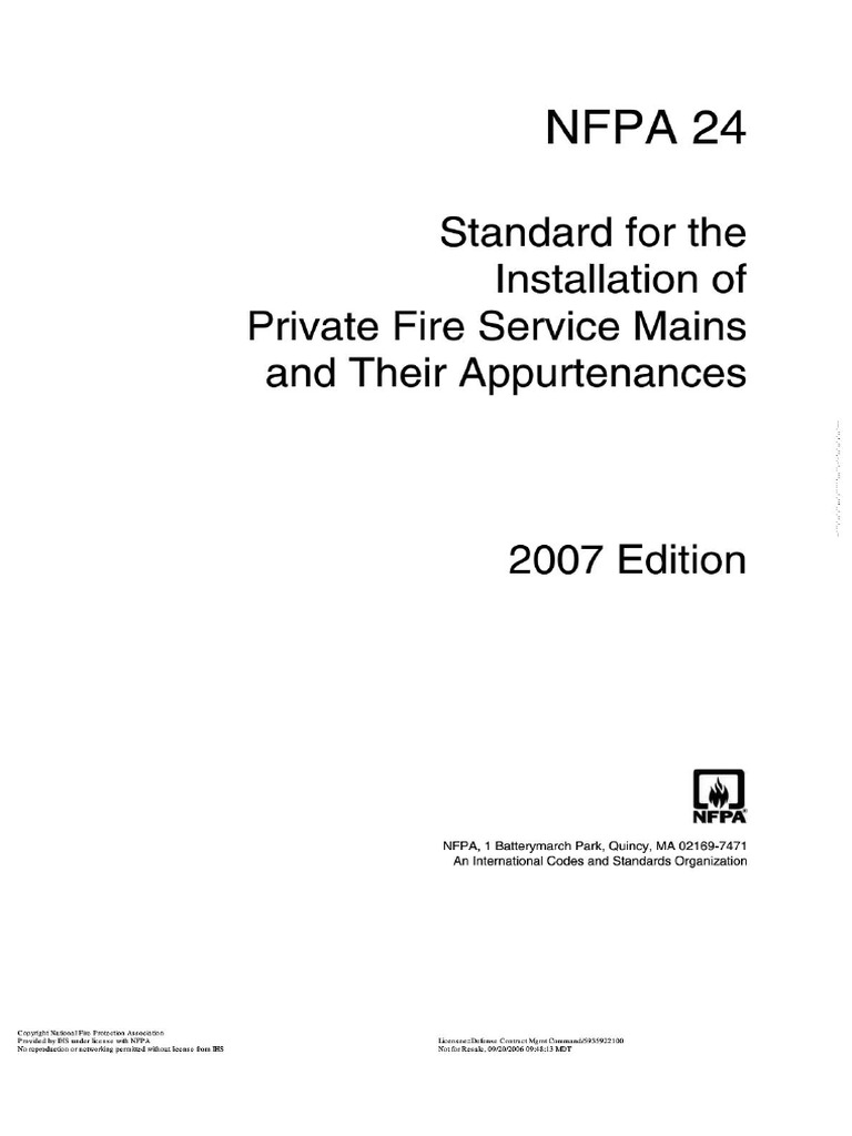 Nfpa24 2007 | PDF