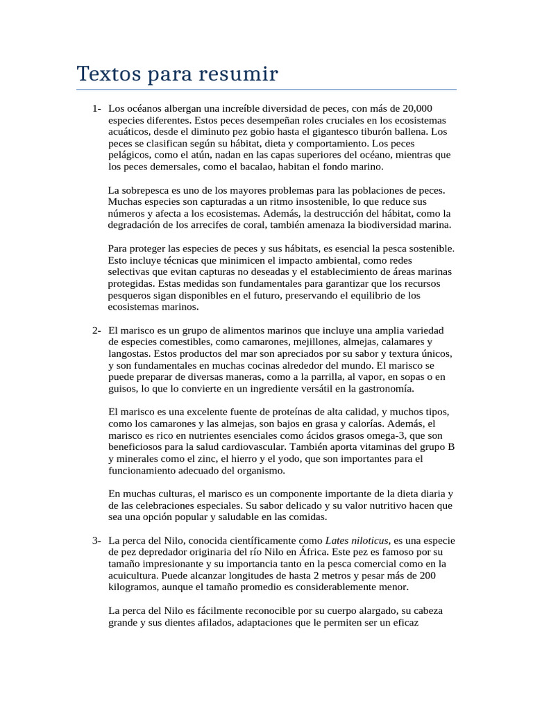 Textos para Resumir | PDF