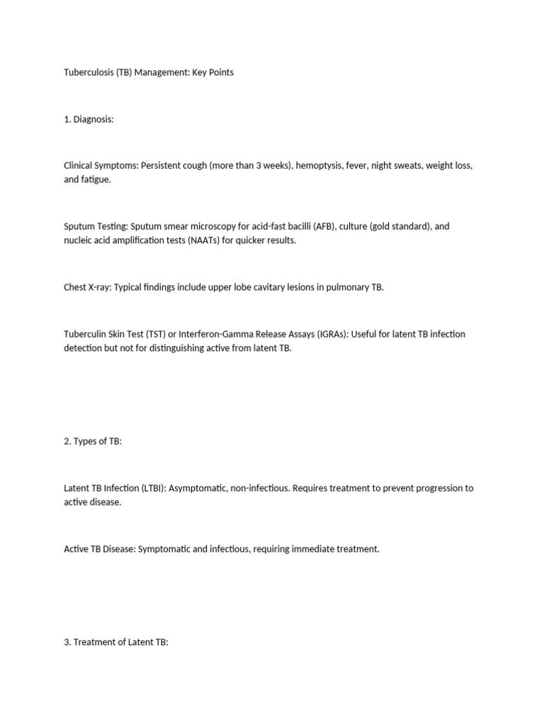 Tuberculosis (T-WPS Office | PDF