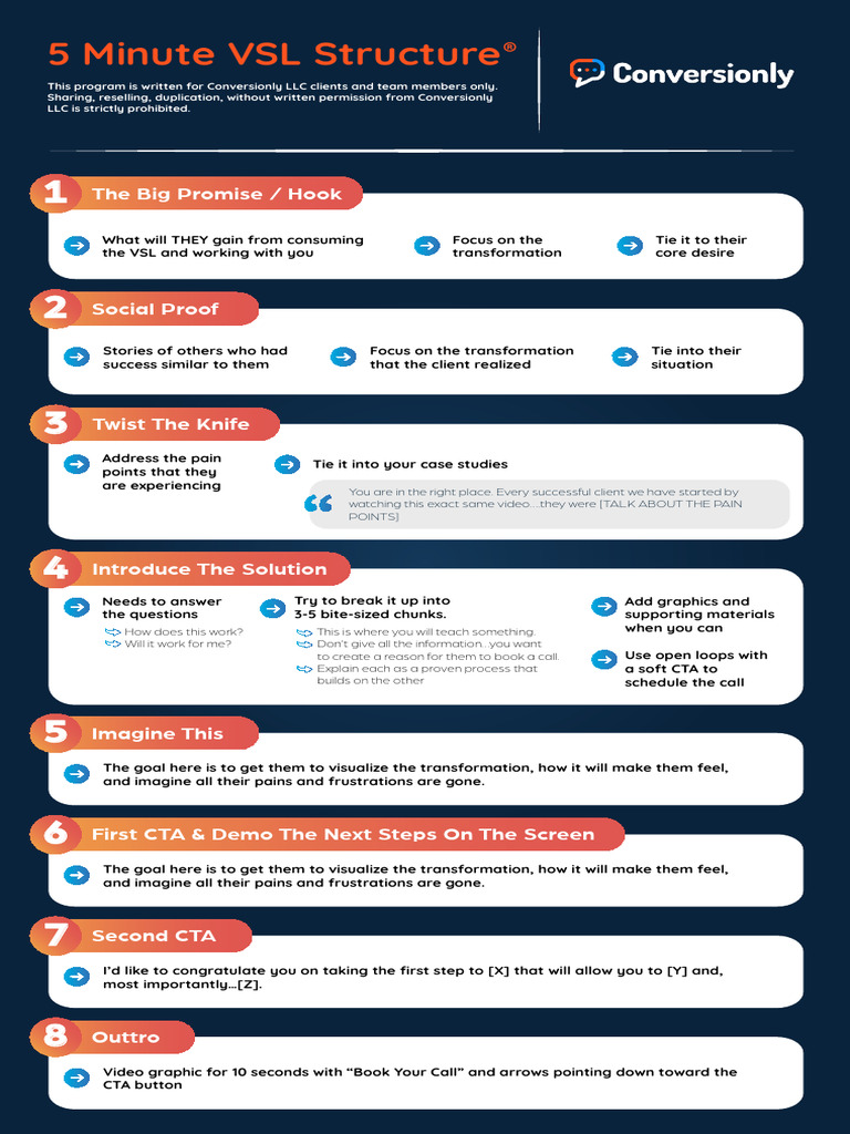 5 Minute VSL Structure | PDF