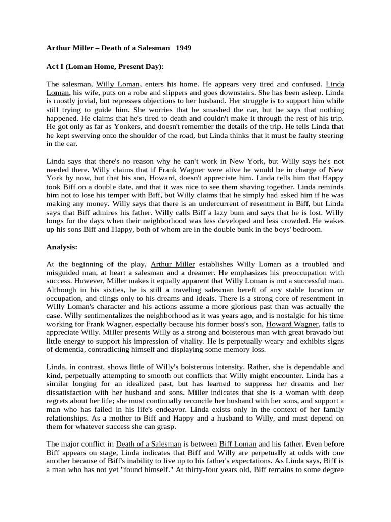 Arthur Miller - Death of A Salesman 1949 | PDF