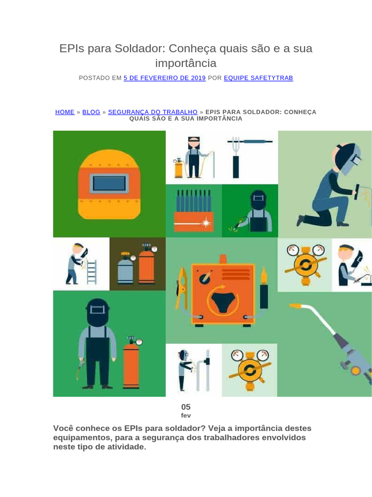 EPIs para Soldador | PDF