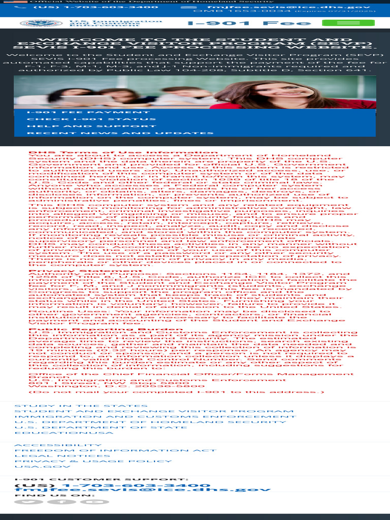 Department of Homeland Security - Form I-901 | PDF