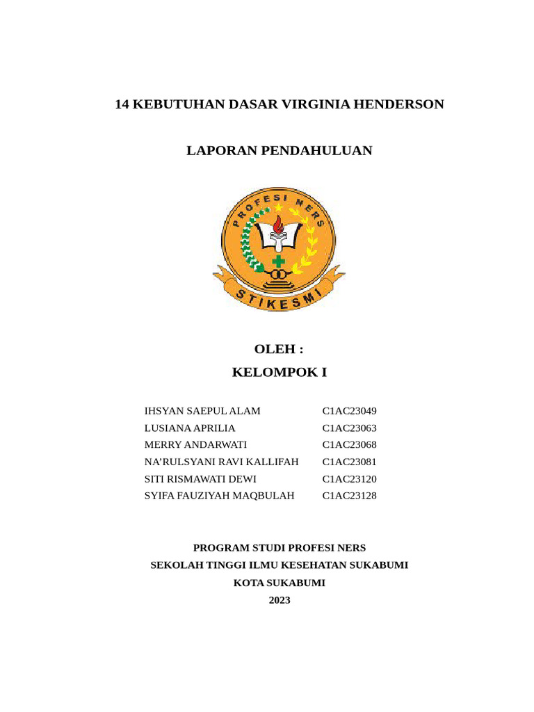 KEL. 1 LP 14 KDM VIRGINIA HENDERSON | PDF