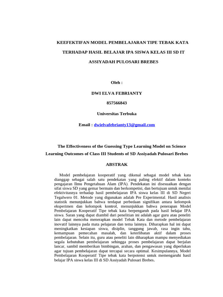 Artikel Dwi Elva-1 | PDF