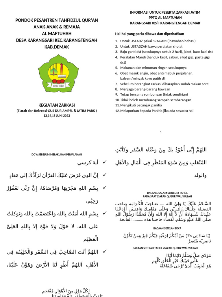 Panduan Zarkasi PW | PDF