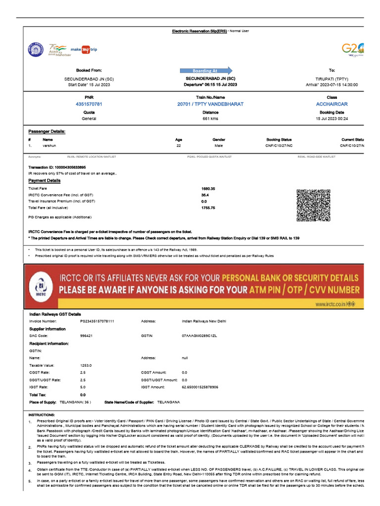 NR7524060772552699 Eticket | PDF