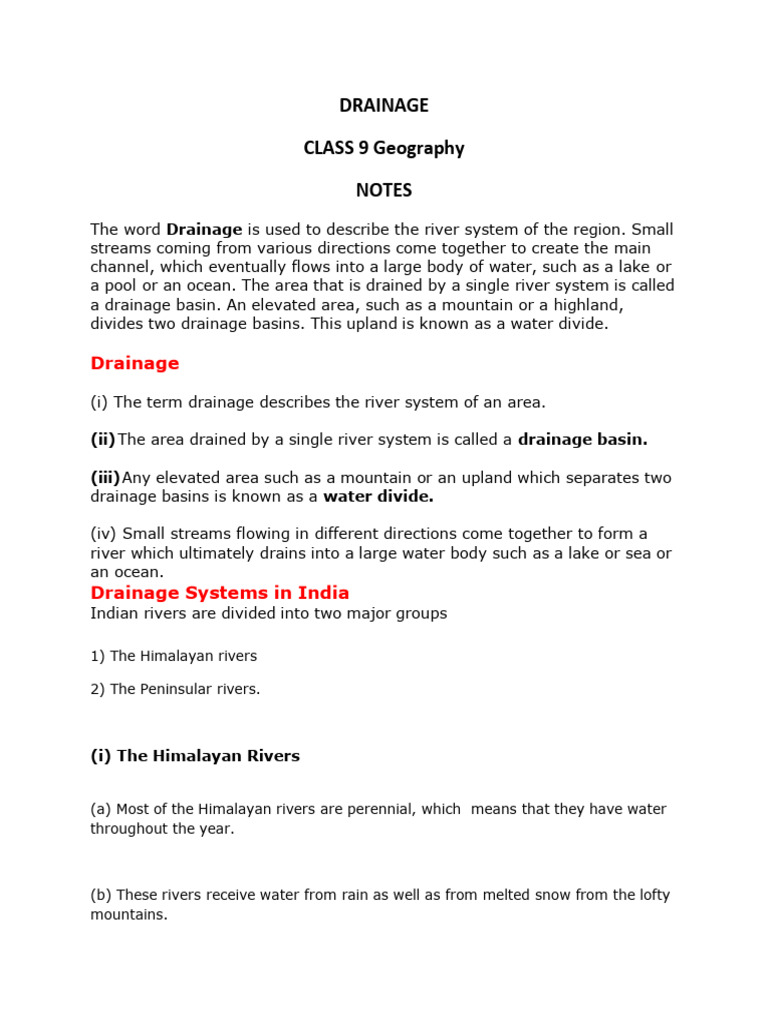 Drainage Notes 2 | PDF