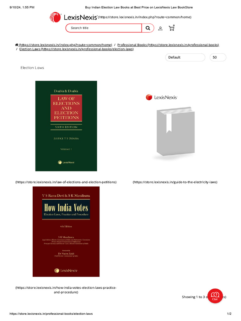 Buy Indian Election Law Books at Best Price On LexisNexis Law BookStore | PDF