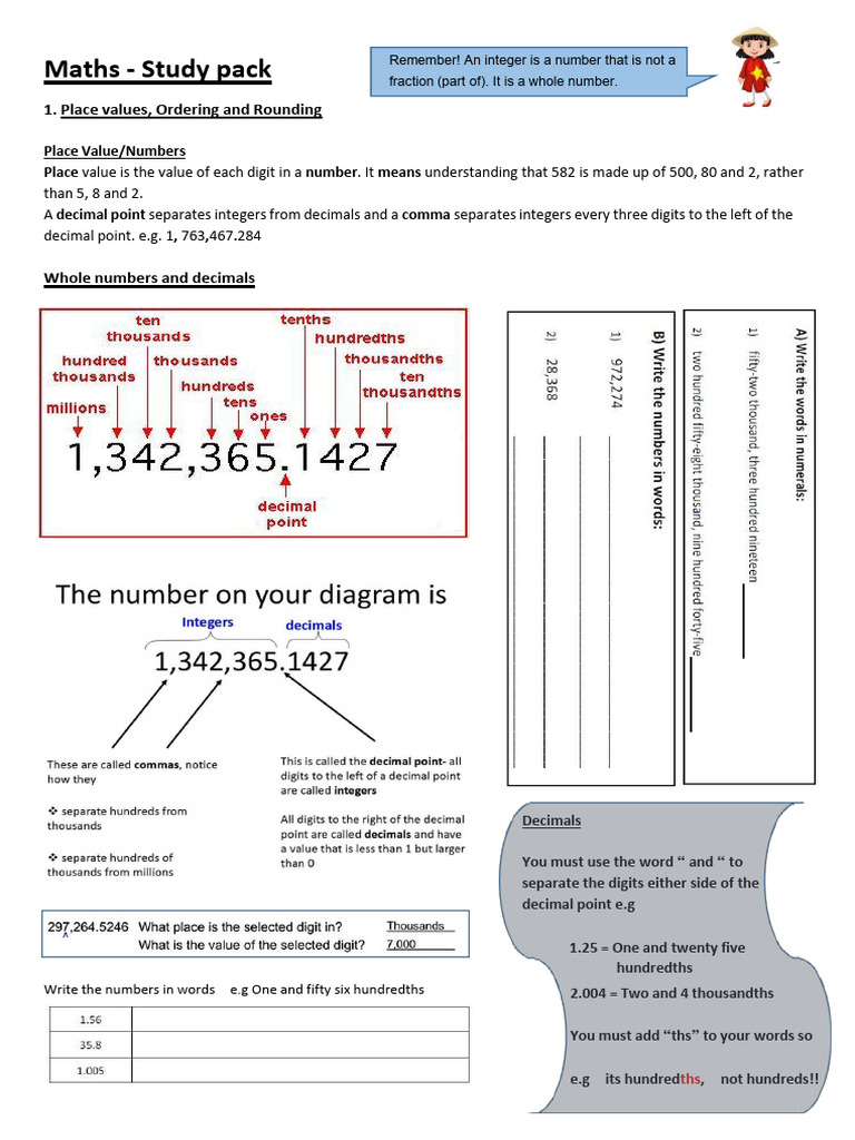 Maths Study Pack | PDF