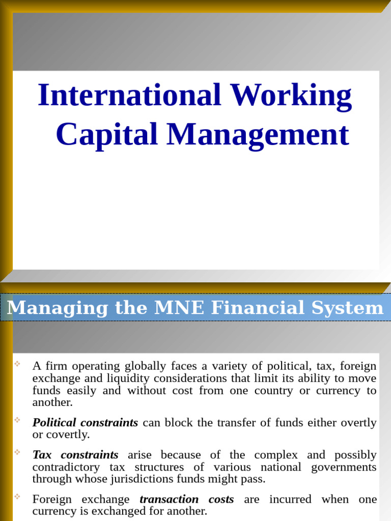 Unit V Working Capital Management | PDF