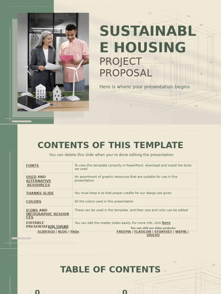 Sustainable Housing Project Proposal by Slidesgo | PDF