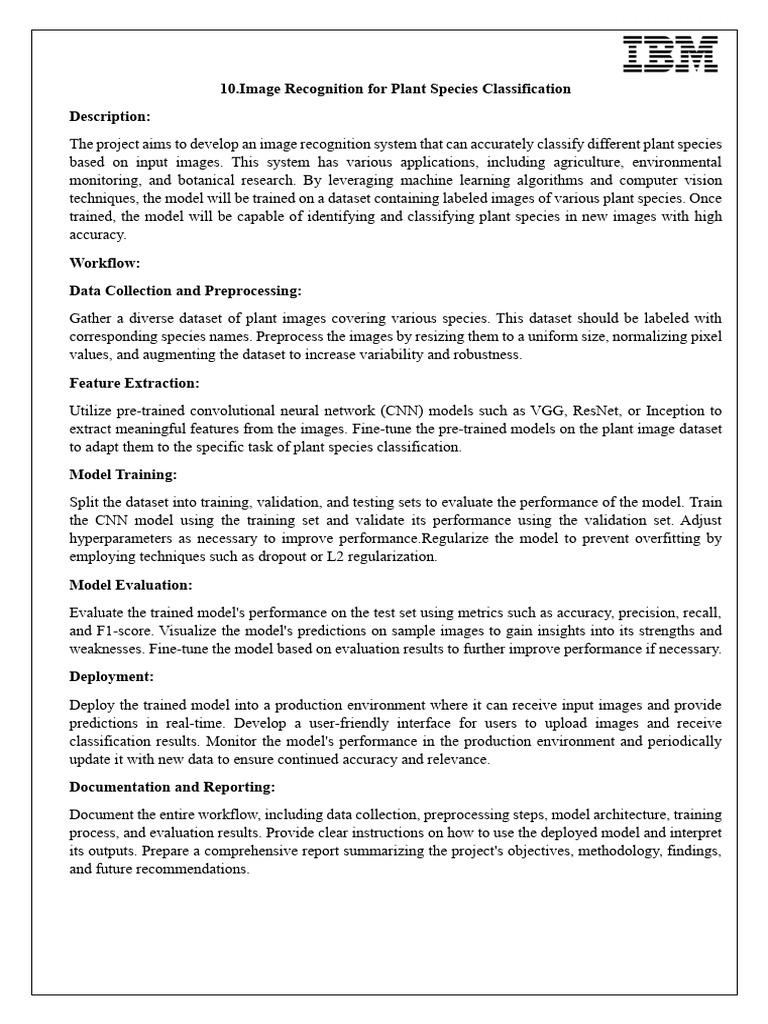 Plant Species Image Recognition System | PDF | Computer Vision ...