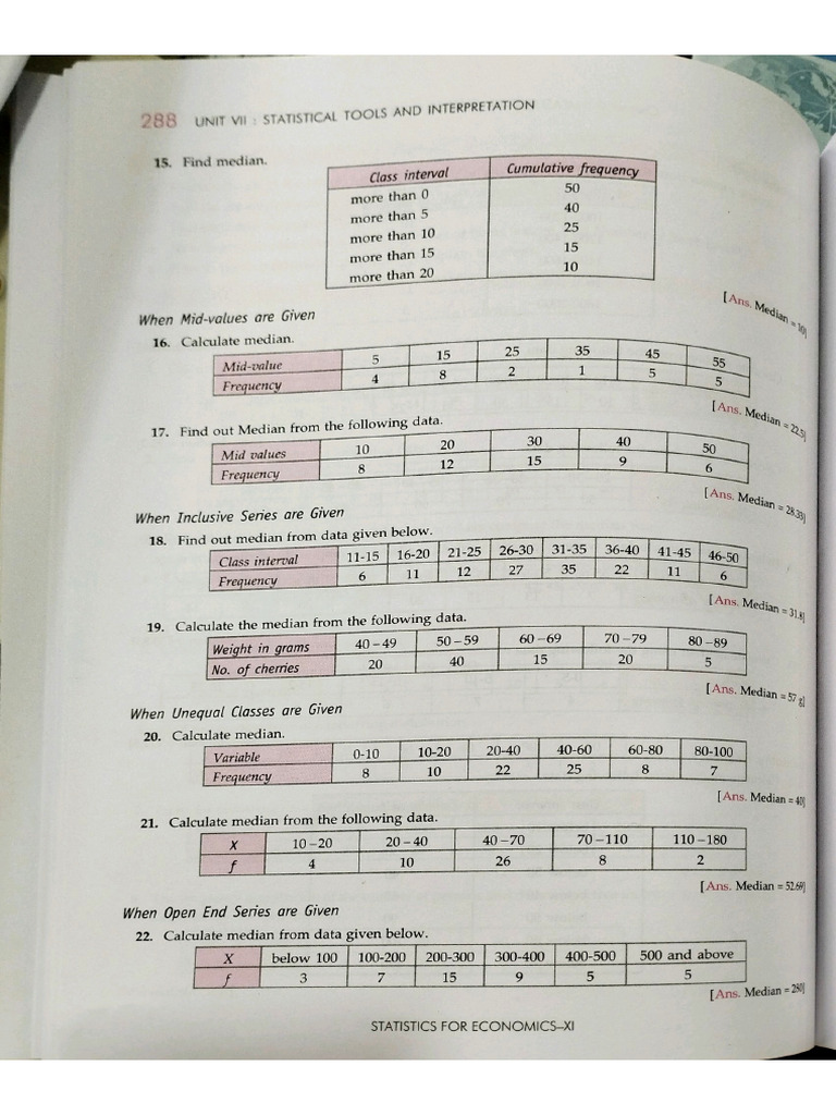 Median & Mode Question Statistics | PDF