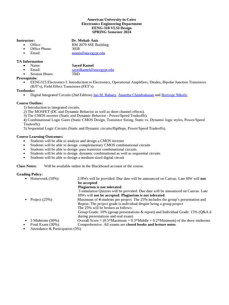 Final Syllabus ECNG318 F24 | PDF