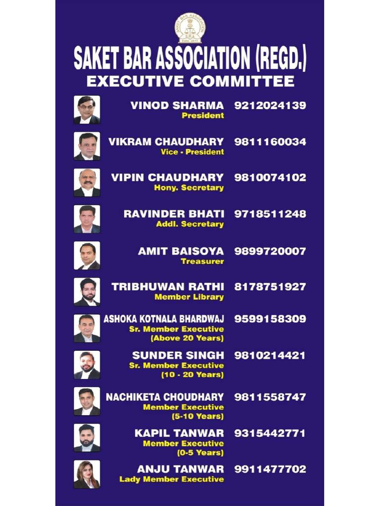 LIST OF EXECUTIVE COMMITTEE MEMBERS | PDF