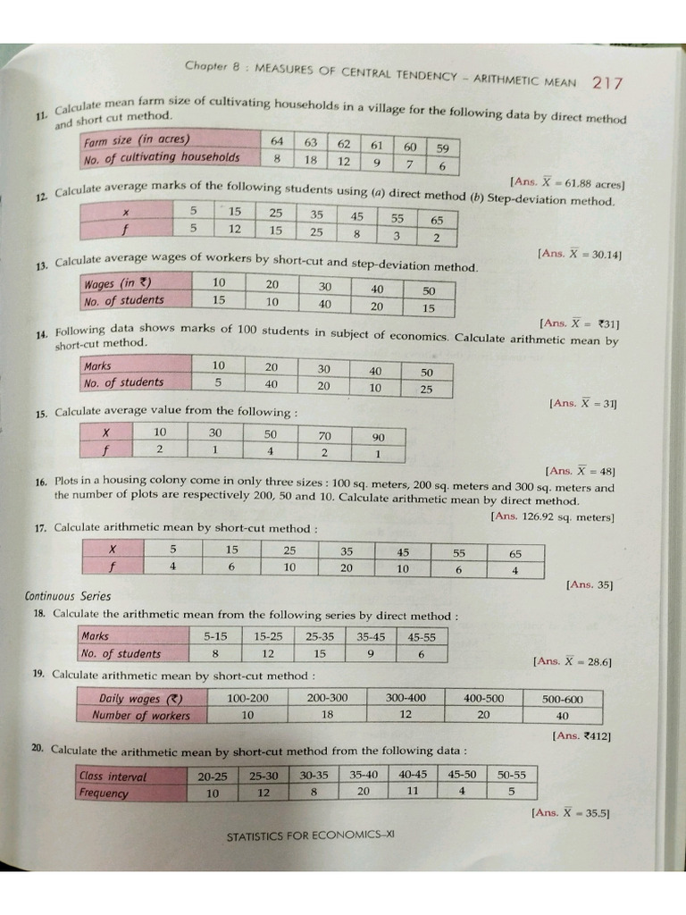 Mean Question Xi Statistics | PDF
