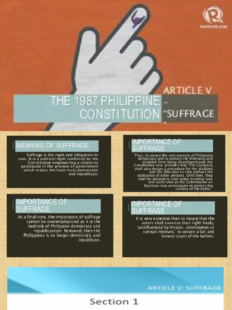 Article V - Suffrage | PDF