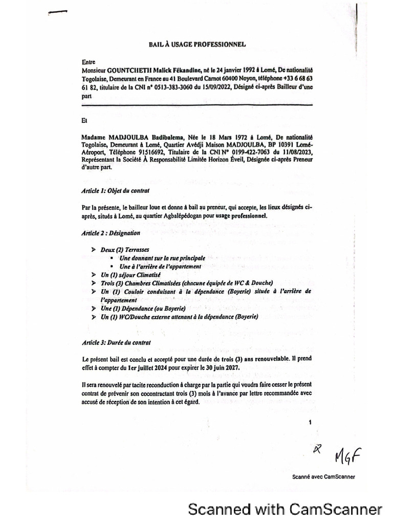 Contrat Fictif Signé | PDF