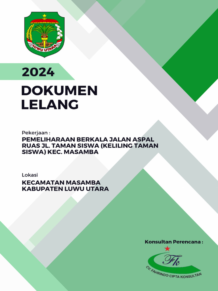 Dok. Lelang Ruas Jl. Taman Siswa Fix | PDF