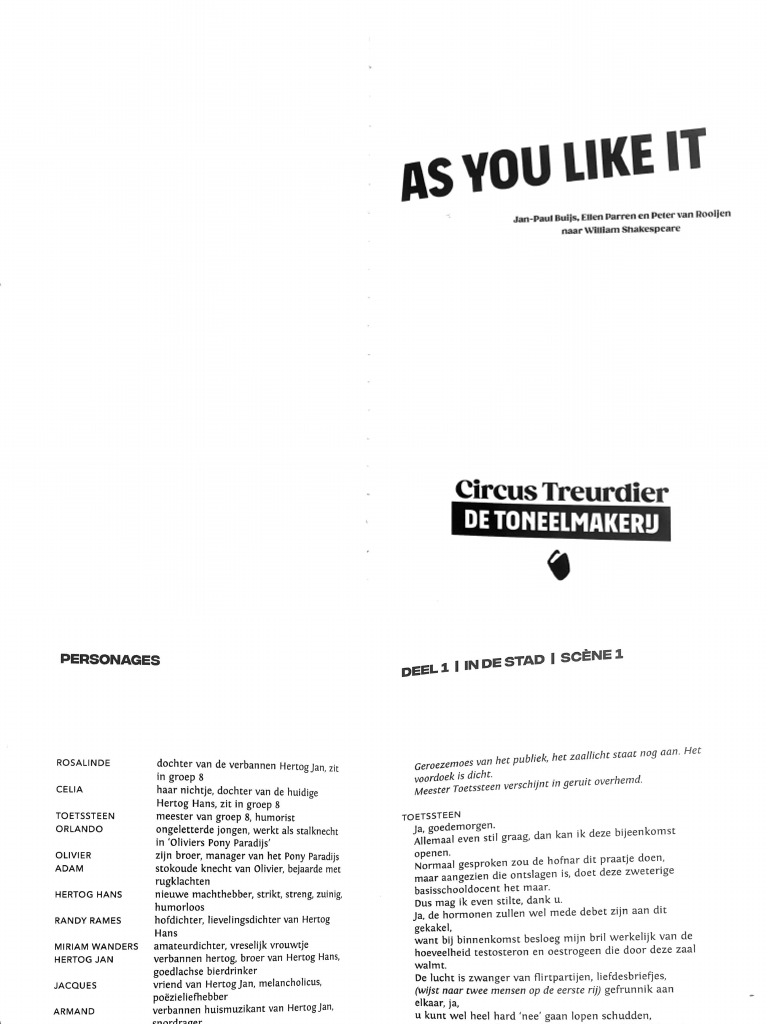 As you like it - Shakespeare | PDF