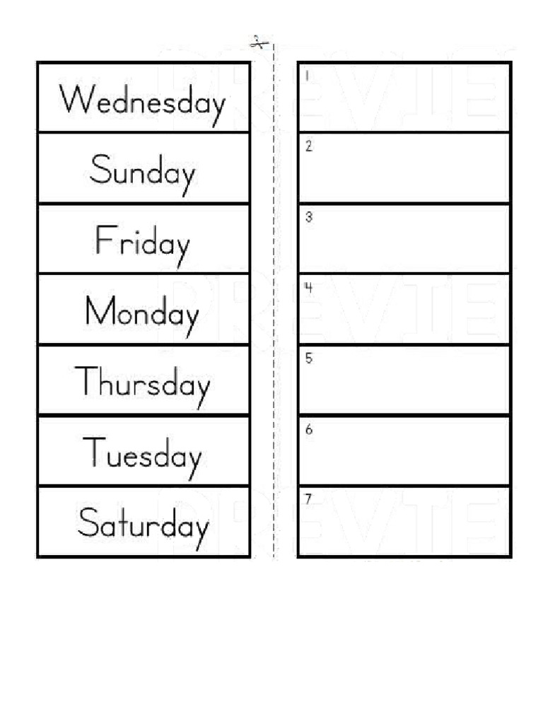 Days of week | PDF