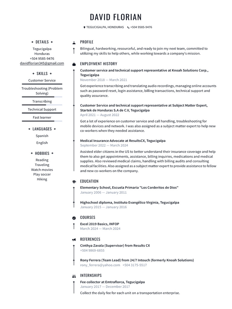 Resume - David Florian | PDF