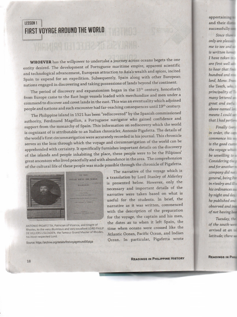 GEC 2 Module 3 - First Voyage Around The World - Scanned | PDF