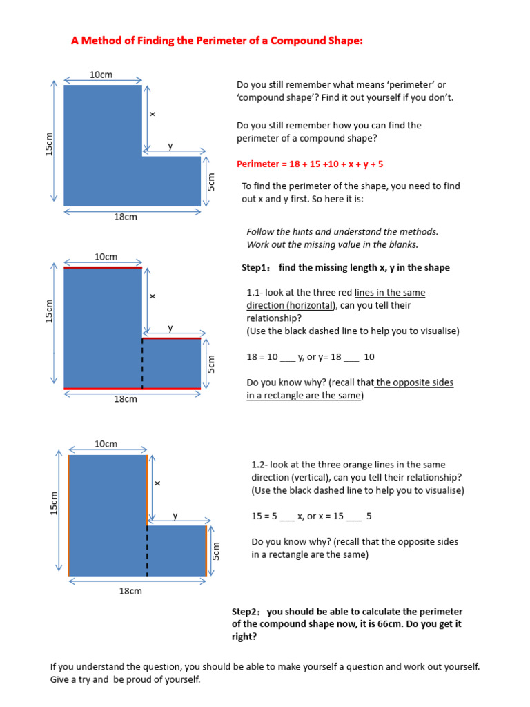 Finding The Perimeter of A Compound Shape | PDF