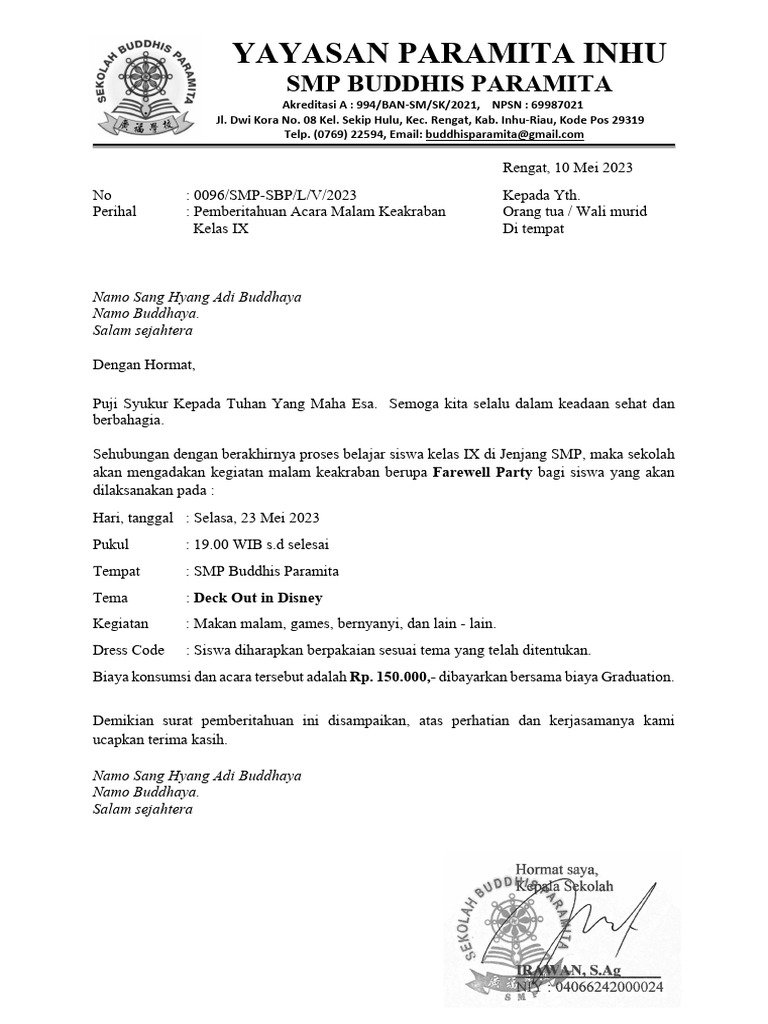 Surat Malam Keakraban | PDF