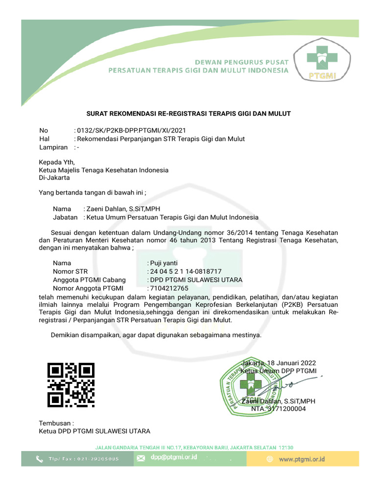 Https Ptgmi - Or.id p2kb Pengajuan SKP STR View 6857 | PDF