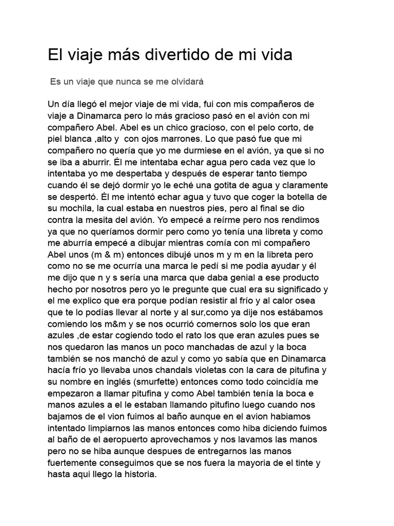 El Mejor Viaje de Mi Vida | PDF