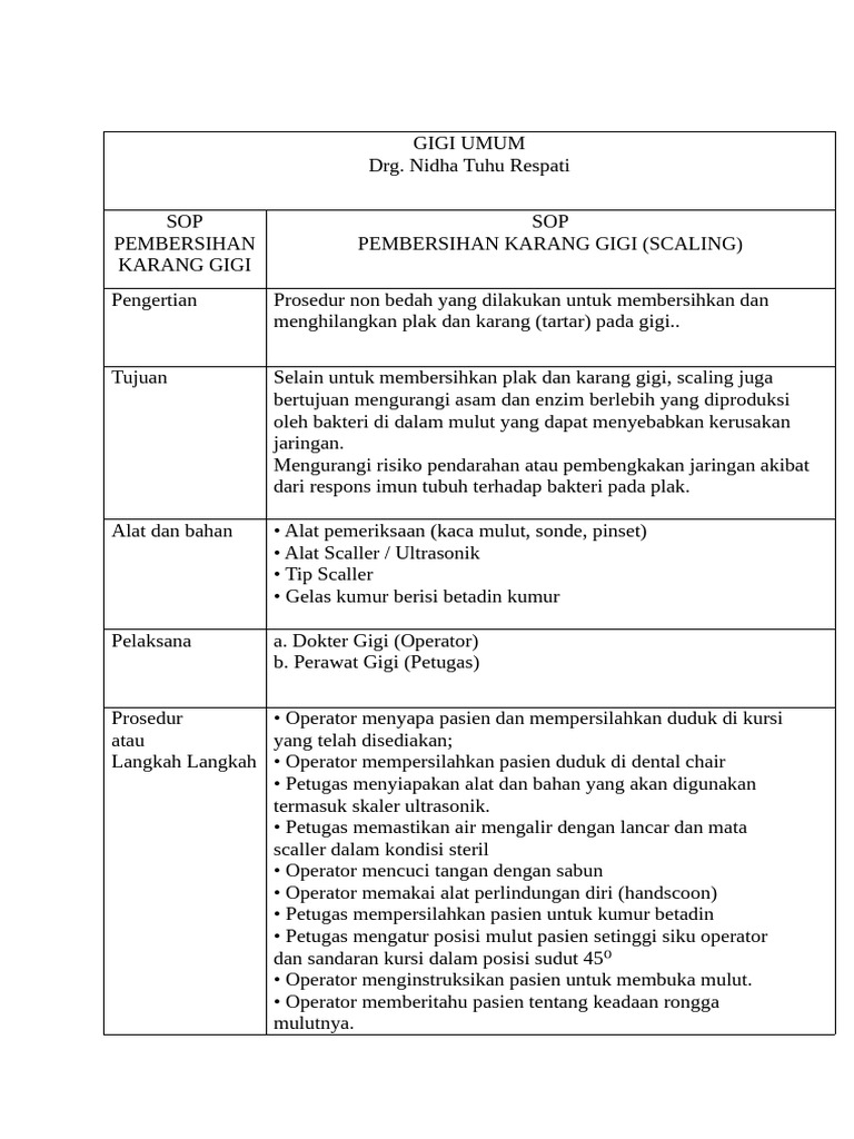 Sop Scaling | PDF Sop Scaling | PDF