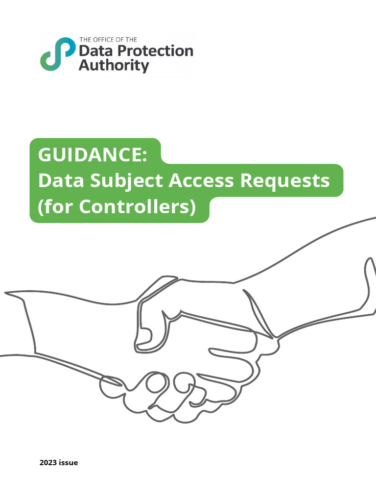 Guidance: Data Subject Access Requests (For Controllers) : 2023 Issue | PDF