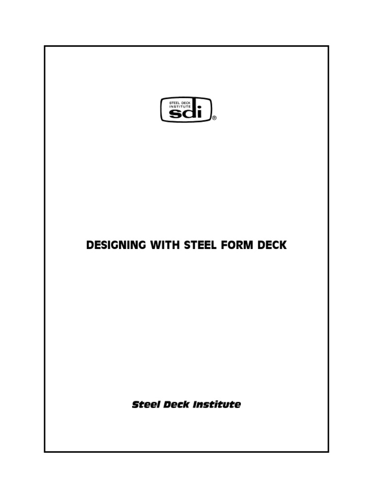 Designing with Steel Form Deck | PDF | Bending | Home & Garden