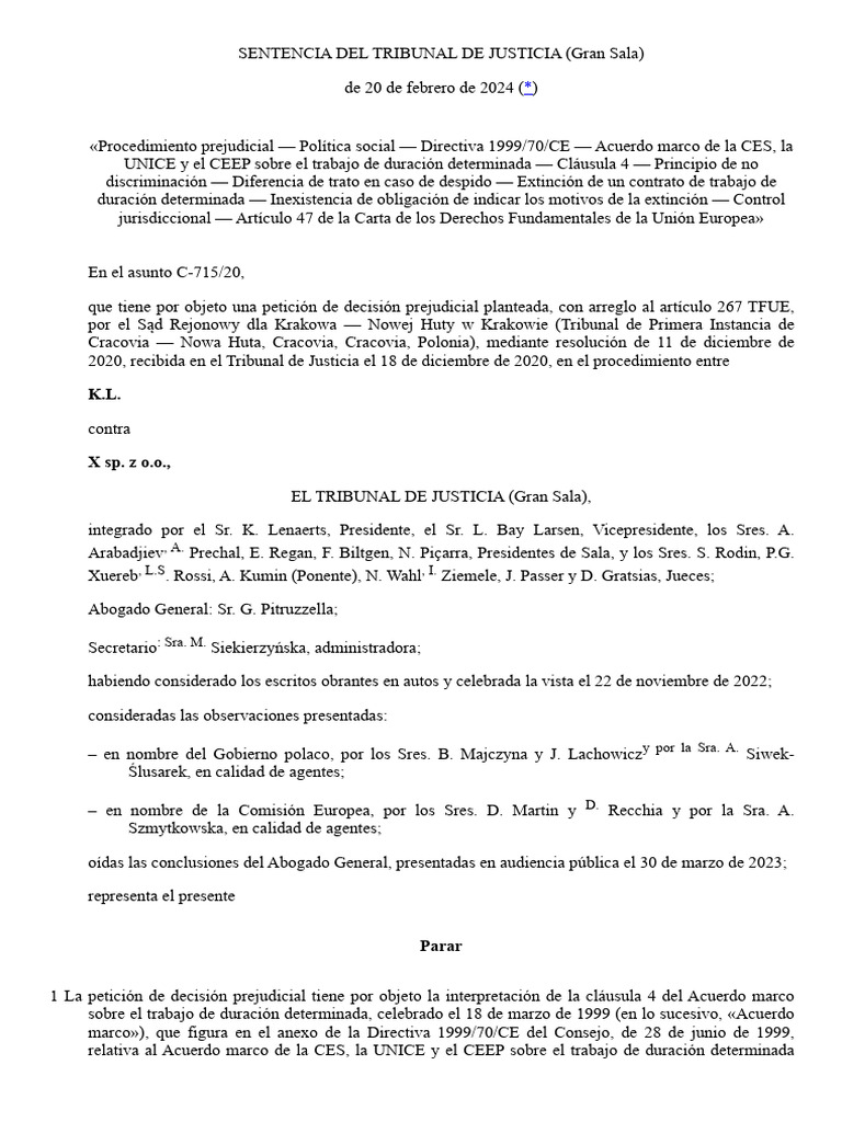 CURIA - Documentos 20-02-2024 | PDF