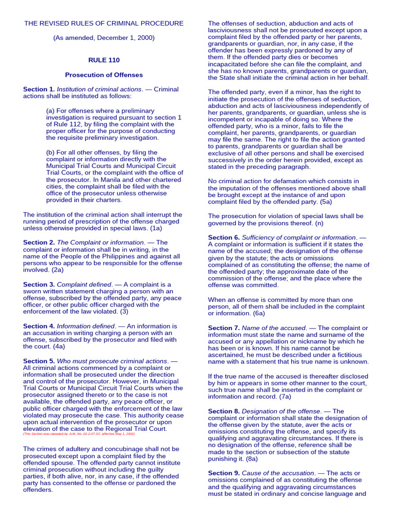 The Revised Rules of Criminal Procedure | PDF | Prosecutor | Arrest Warrant