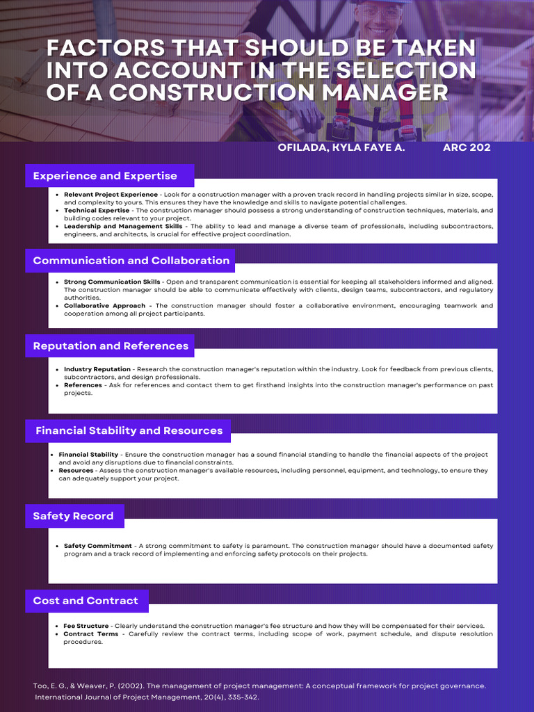 OFILADA - One Page Assignment No. 3 Construction Services During Design ...