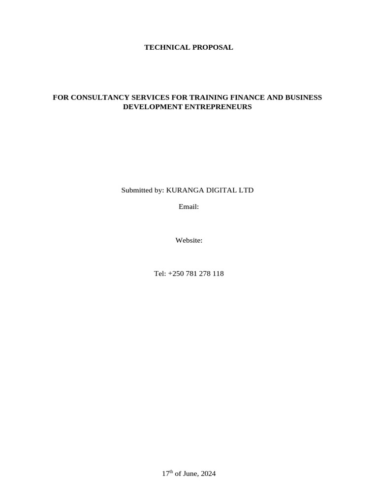 Kuranga - Technical Proposal | PDF