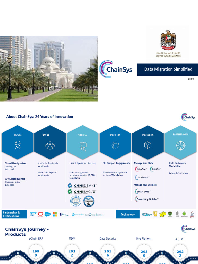 ChainSys Presentation - Data Migration Simplified For UAE - V2 - May-22-2023 | PDF