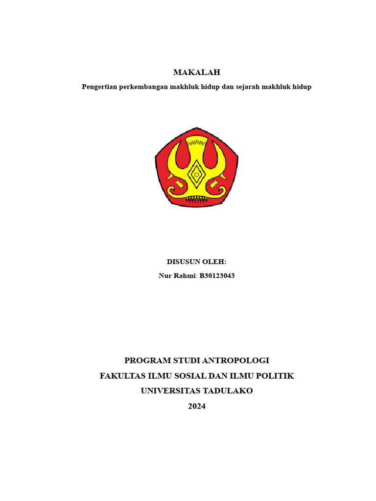 Makalah Kajian Linkungan Hidup Nur Rahmi Nim b301 23 043 | PDF