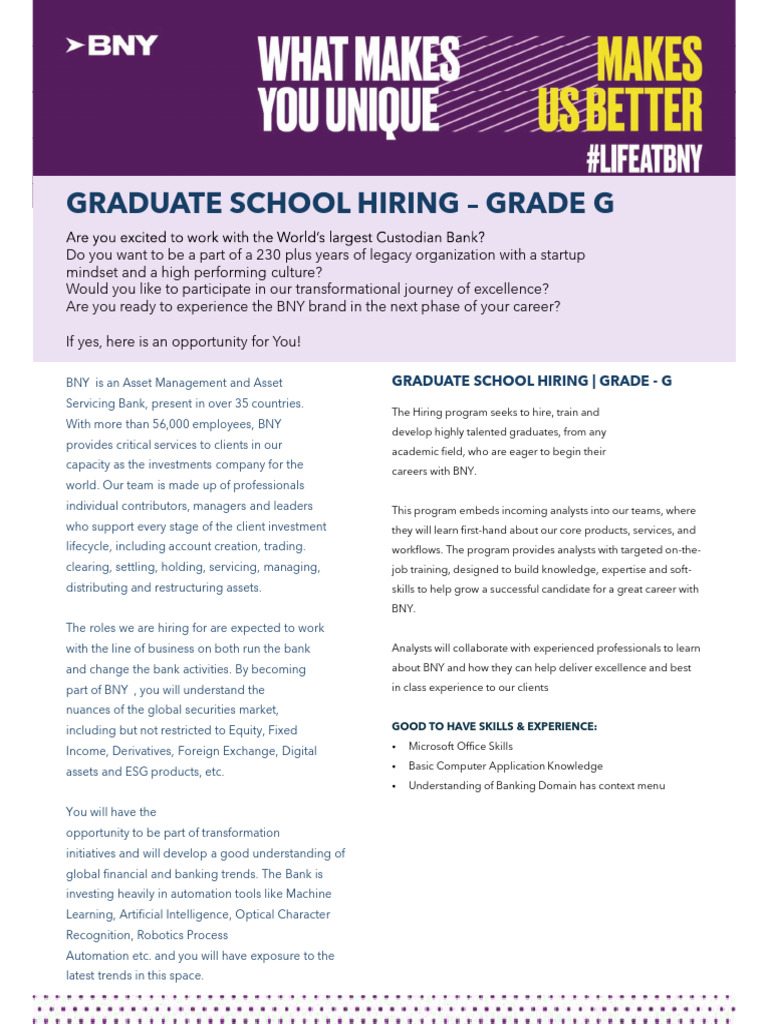 Job Description - Grade G-1 | PDF