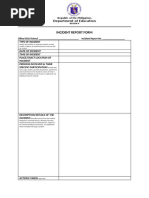 INCiDENT REPORT Template Deped Phil | PDF