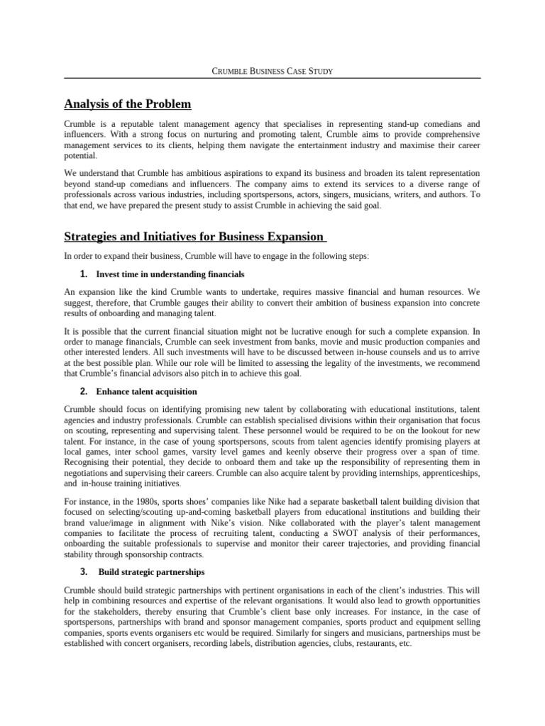 Business Case Study | PDF