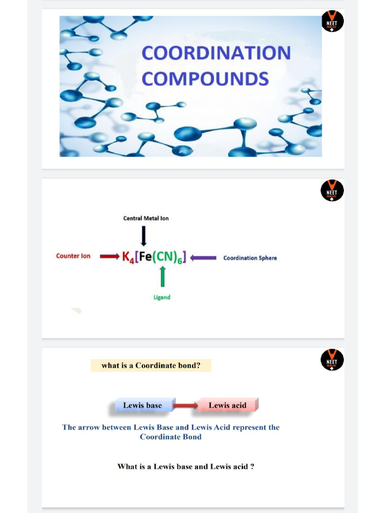 CH - 9 Co-Ordination Compounds | PDF