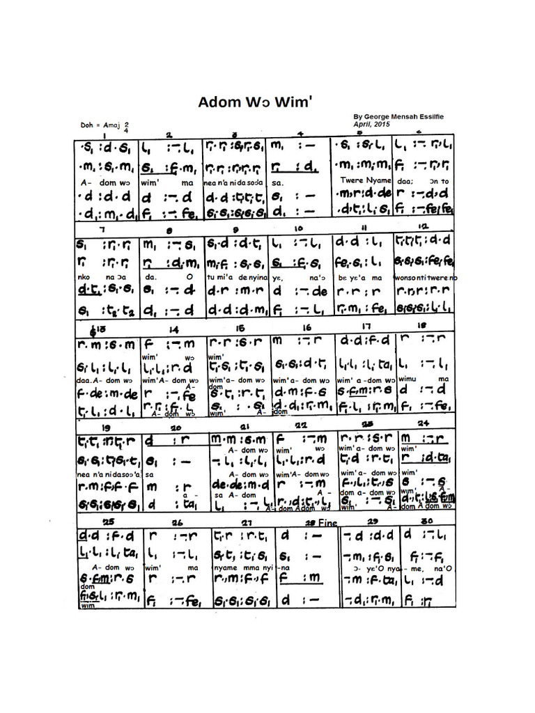 Adom Wo Wim Tonic | PDF
