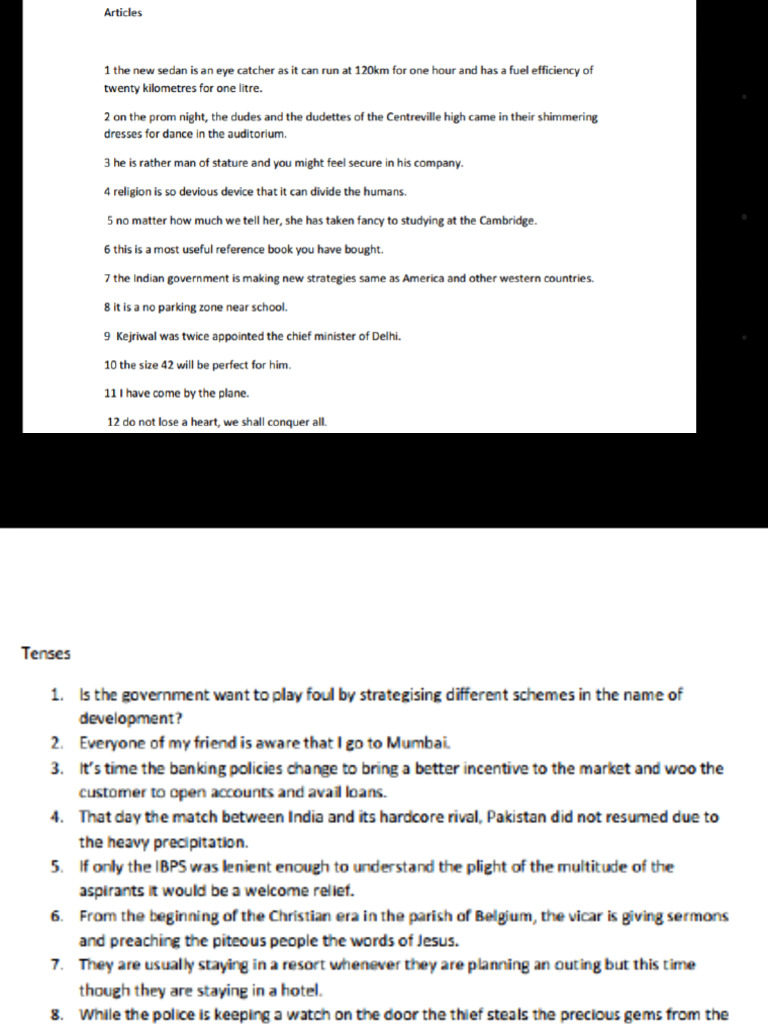 Grammar Worksheet - All Rules Covered | PDF