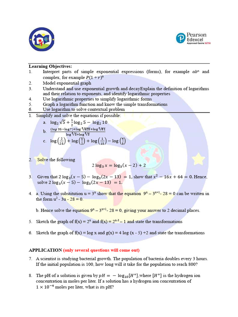 Prep Exp and Log DT Y10 | PDF
