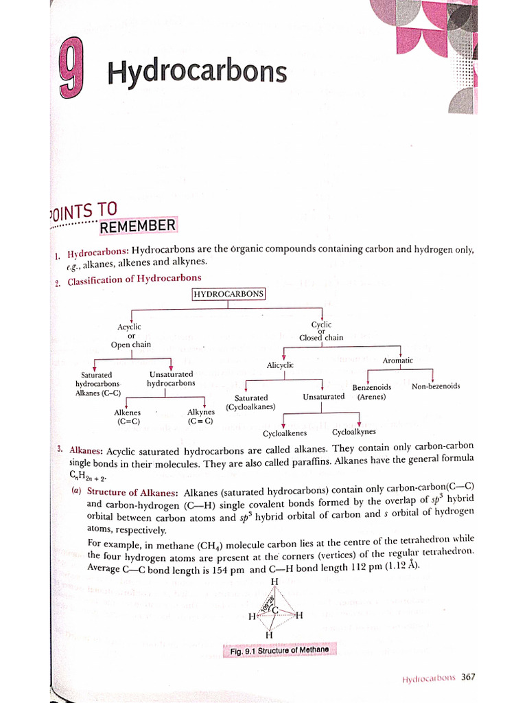 CH - 9 Hydrocarbons Notes of Class 11 Cbse | PDF